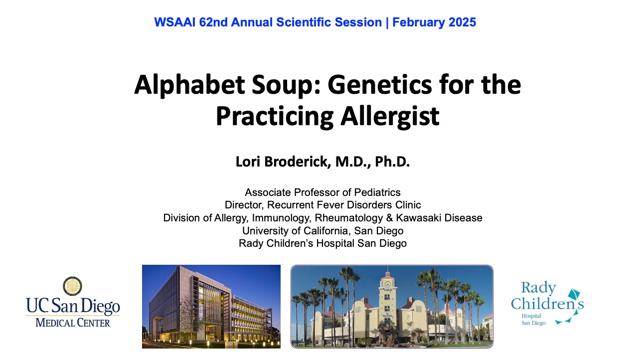 Alphabet Soup: Genetics for the Practicing Allergist | WSAAI | Western ...
